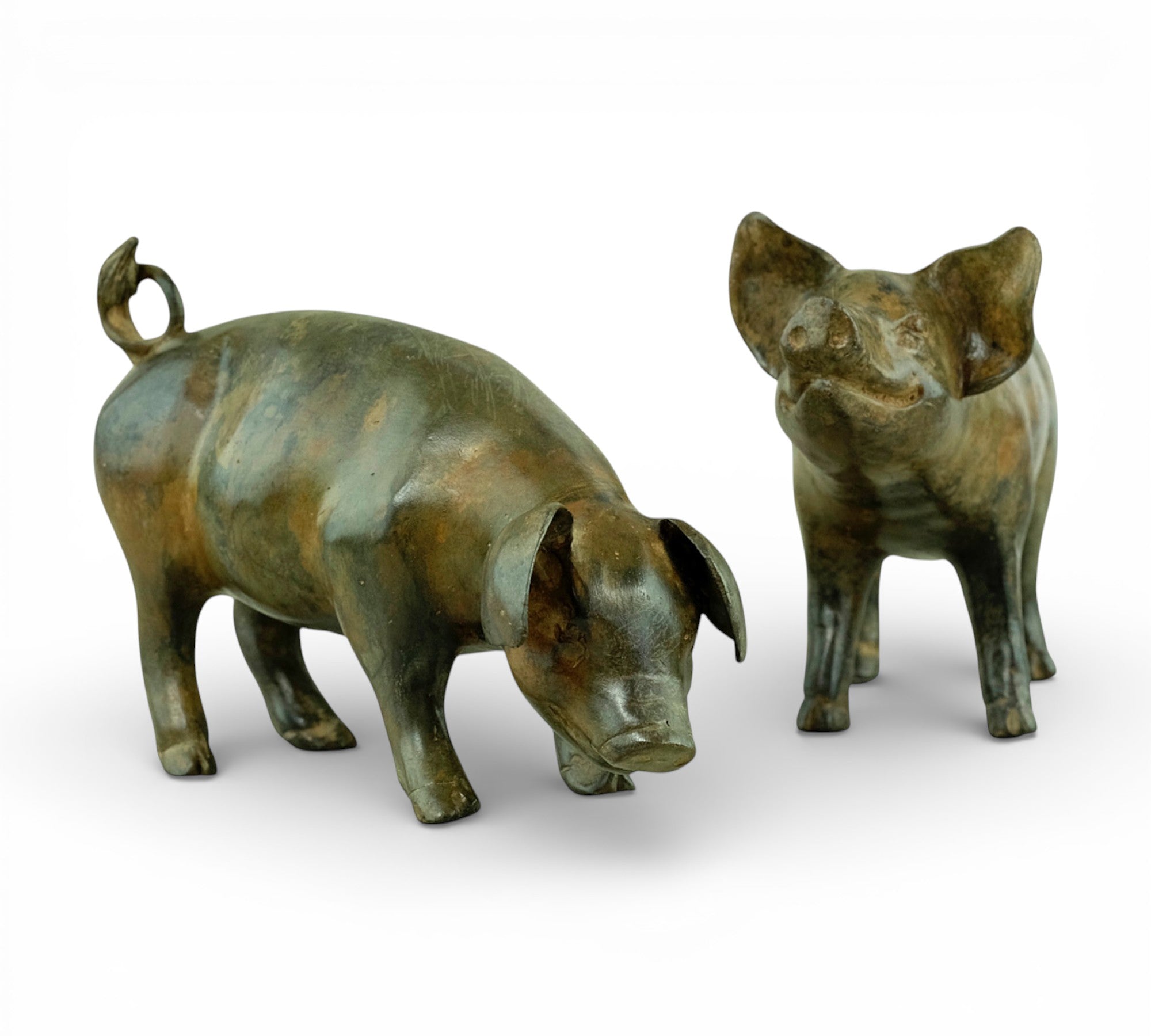 Pair of Bronze Pig Sculptures by Pierre Chenet | DecoSpecials